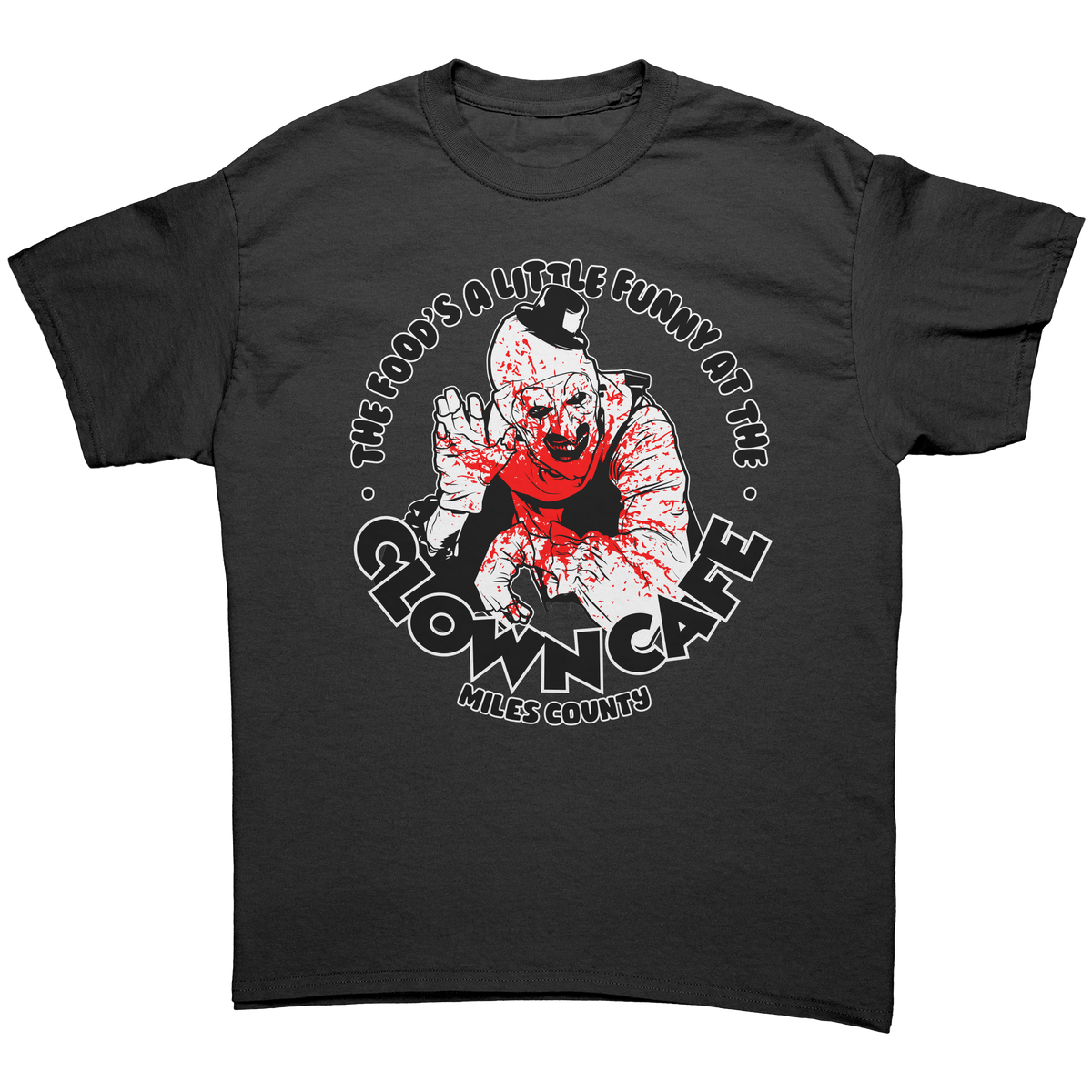 TERRIFIER - CLOWN CAFE - NEW POP TURBO TEE! – TURBO COMICS