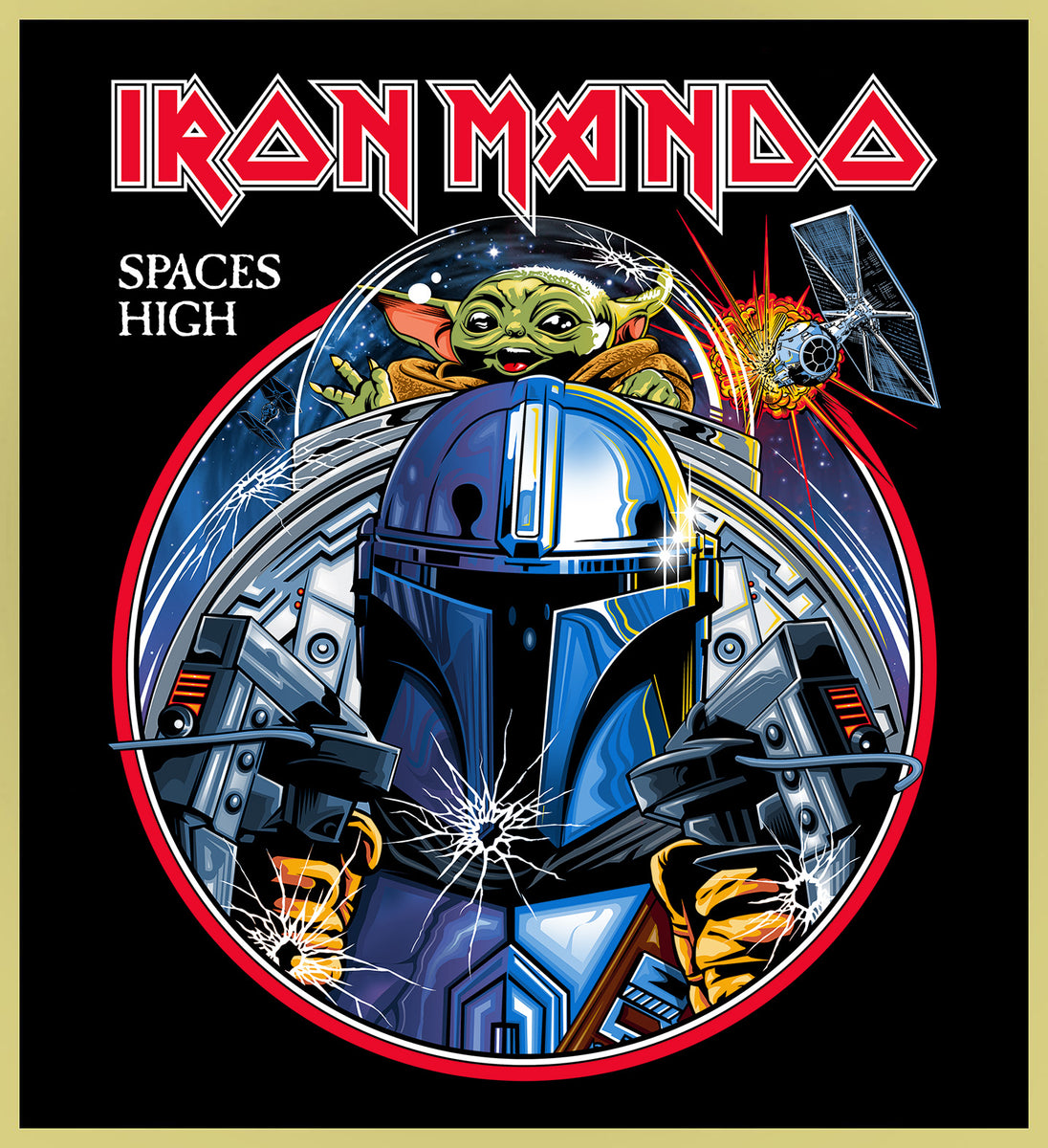 MANDALORIAN - IRON MANDO / SPACES HIGH - HEAVY METAL TURBO TEE! – TURBO ...