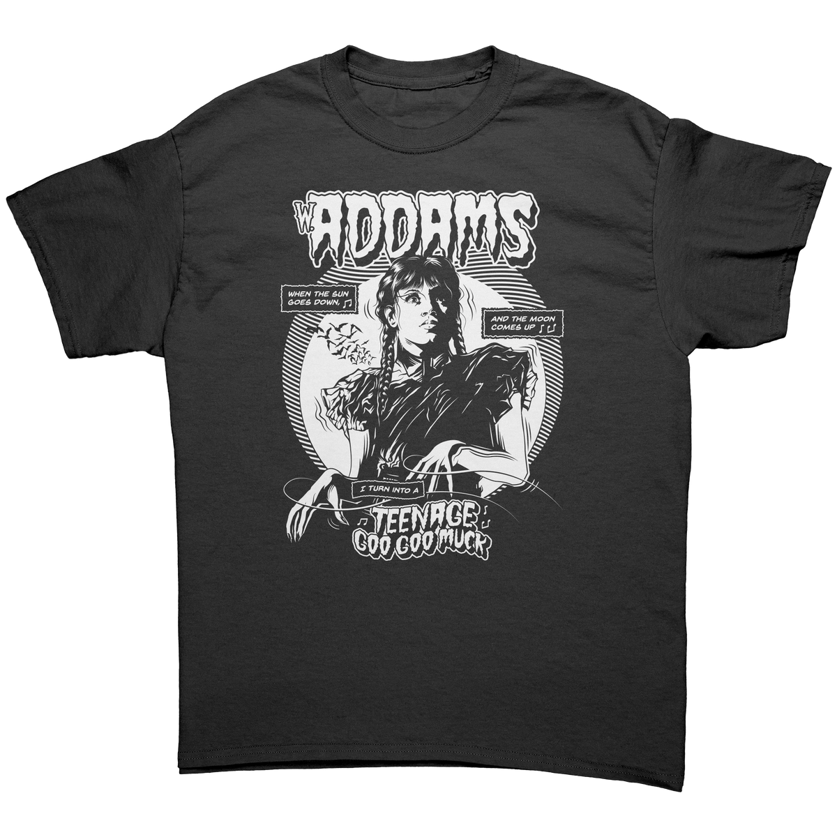 WEDNESDAY ADDAMS - TEENAGE GOO GOO MUCK / THE CRAMPS - TURBO TEE ...